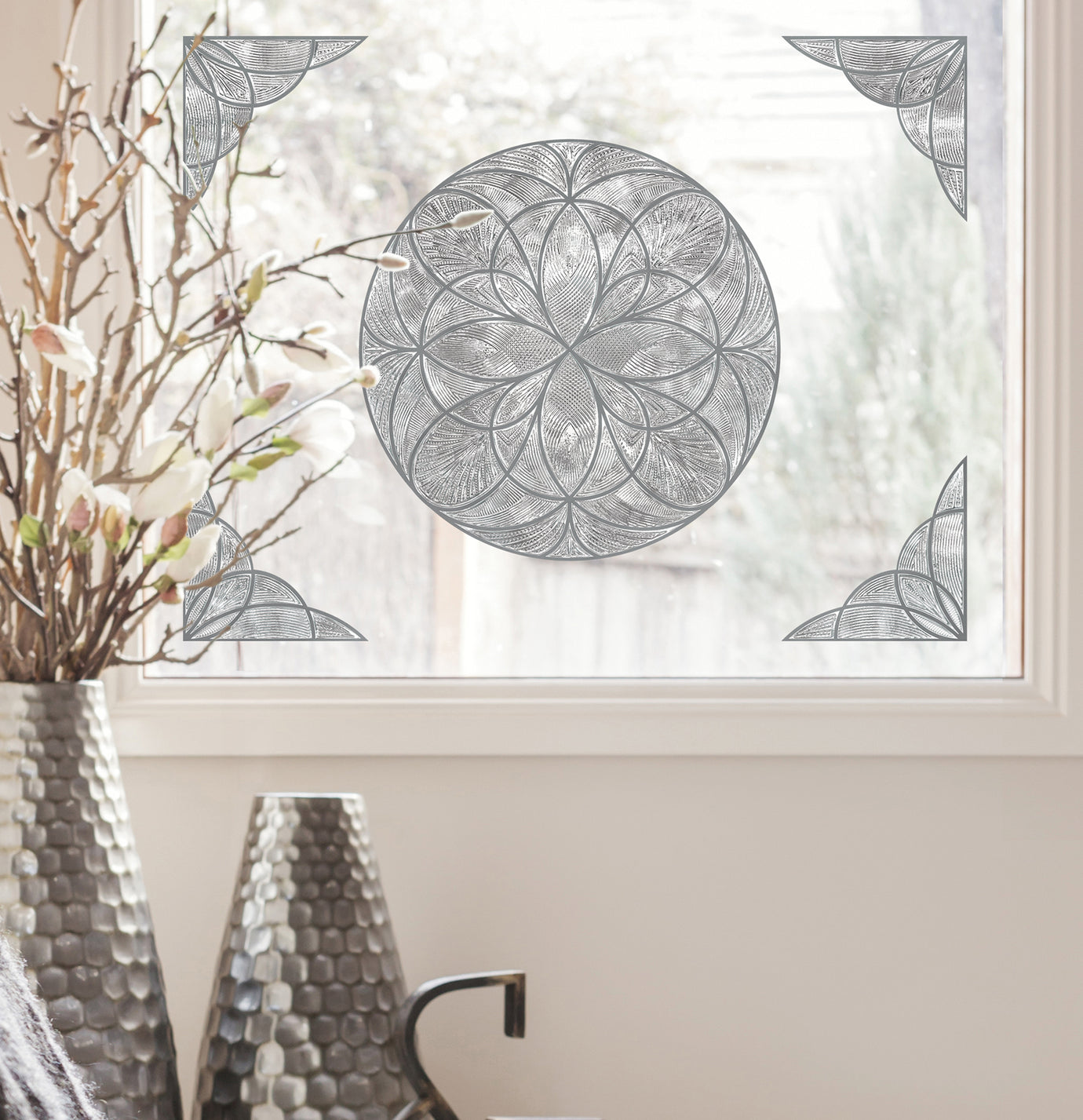 Quartz Accent | Window Film with Stained Glass Pattern | Made in USA ...
