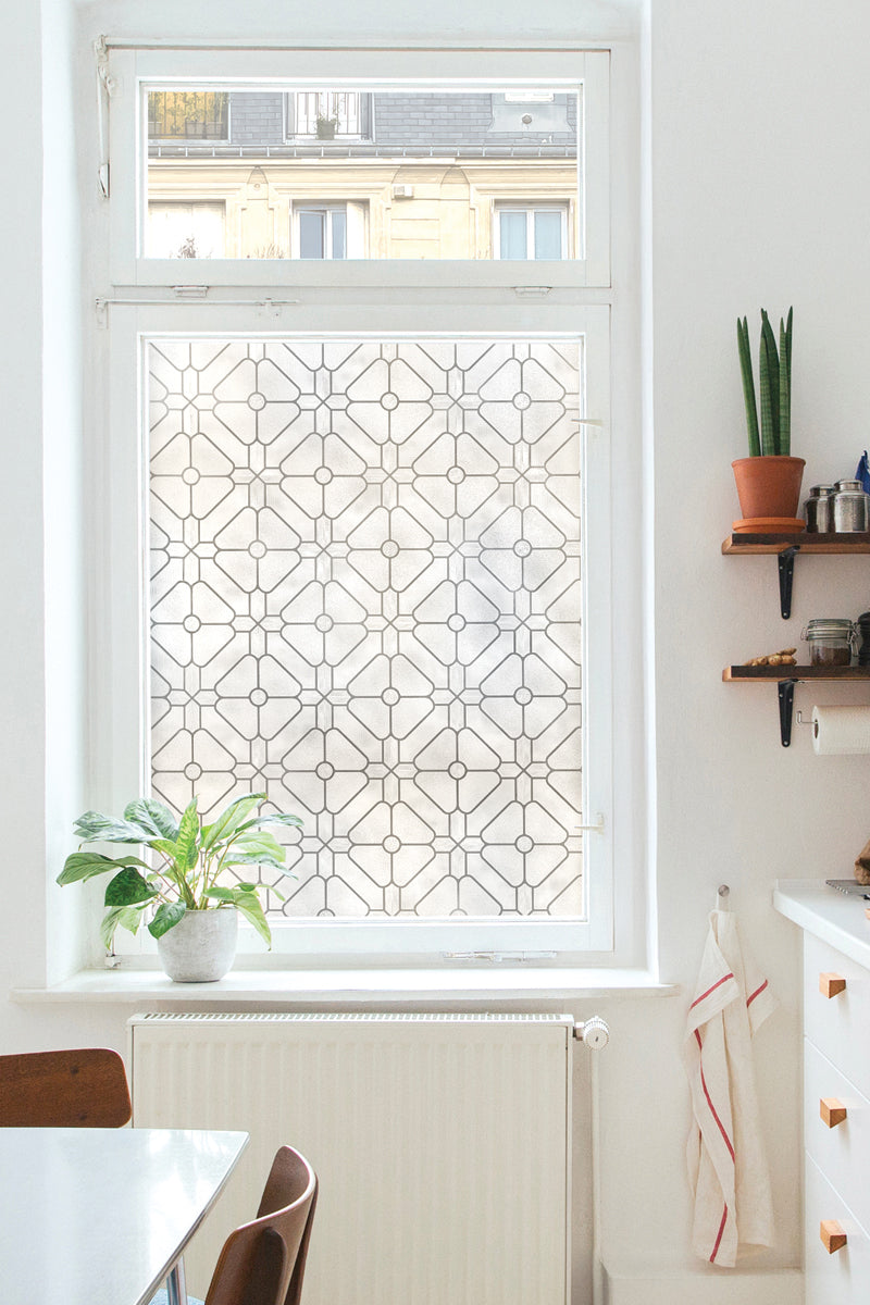 Aster | Window Film with Textured Leaded Glass Pattern | Made in USA ...