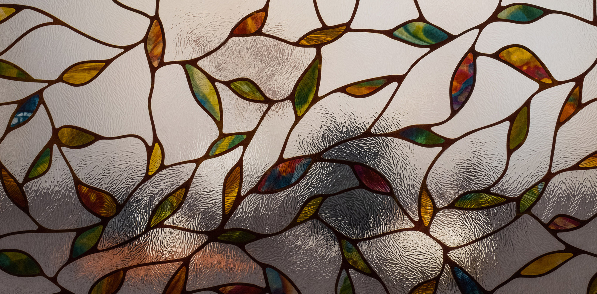 Cascade Sidelight | Window Film with Vibrant Colored Pattern | Made in ...