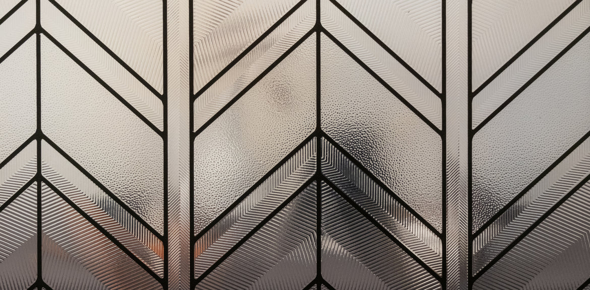 Chevron | Window Film with Textured Leaded Glass Pattern | Made in USA ...