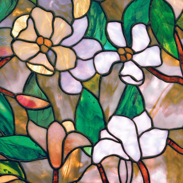 Magnolia | Window Film with Vibrant Colored Pattern | Made in USA ...