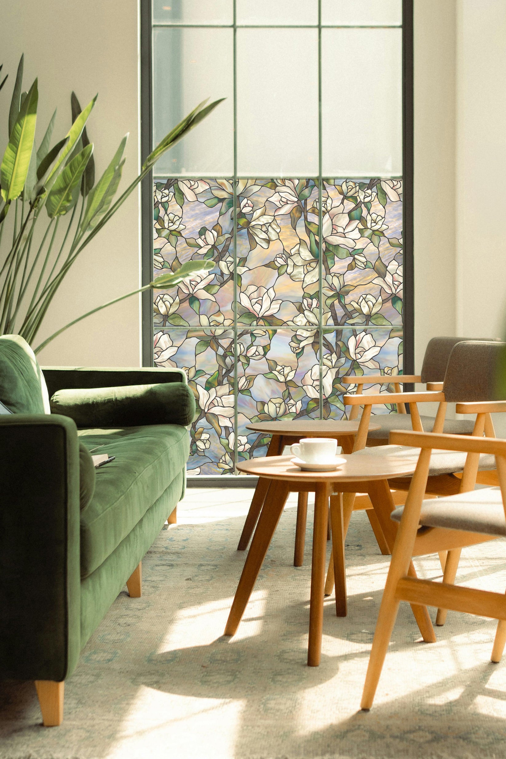 Star Magnolia | Window Film with Vibrant Colored Pattern | Made in USA ...